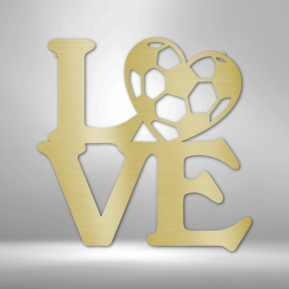 Express Your Love Gifts | Wall Decor | Soccer Love Steel Sign Laser Cut ...
